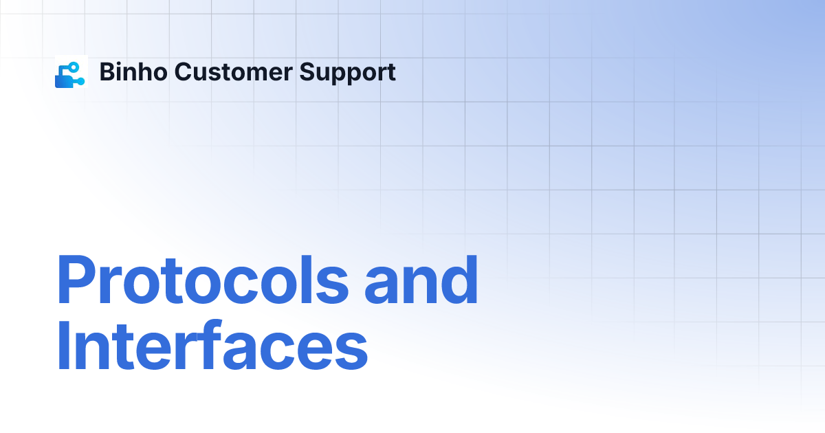 Protocols and Interfaces | Binho Customer Support